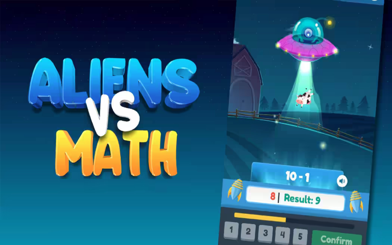 Aliens vs Math 🕹️ Joacă online pe Play123